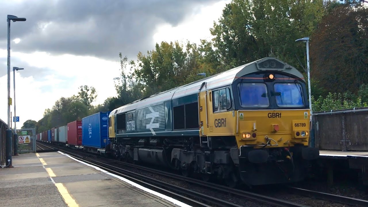 GBRf Class 66 No. 66789 ‘British Rail 1948 - 1997’ passing Shawford ...