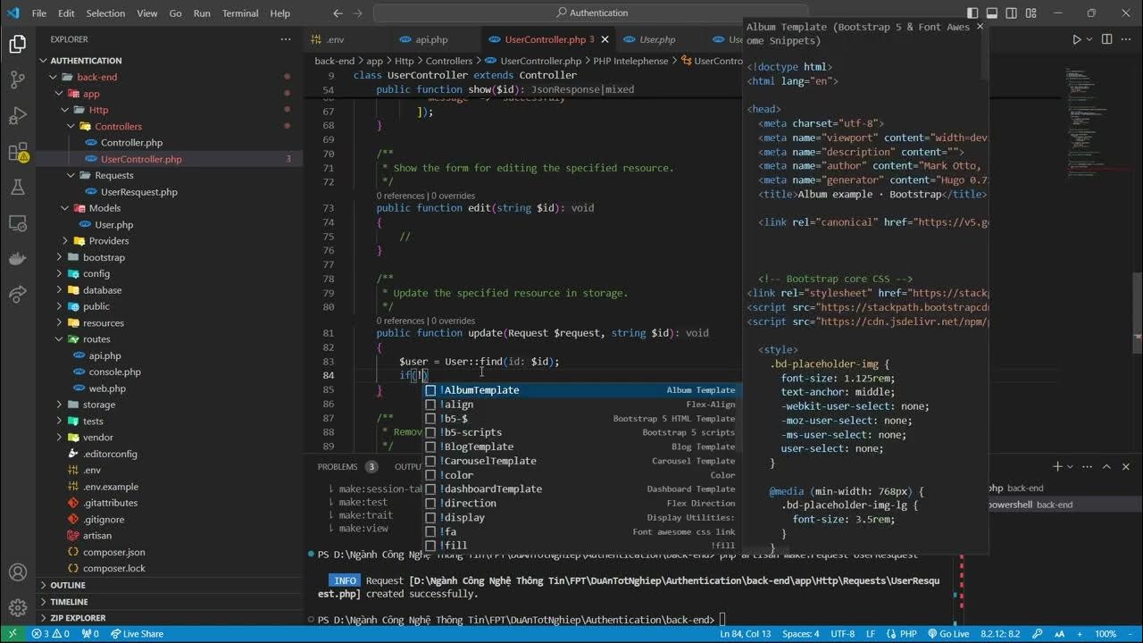 Authentication Laravel 11 + NextJS 14 sử lý hàm update 21 - YouTube
