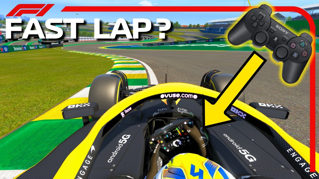 Trying a "FAST LAP" With a CURRENT F1 CAR Using a PS3 JOYSTICK - YouTube
