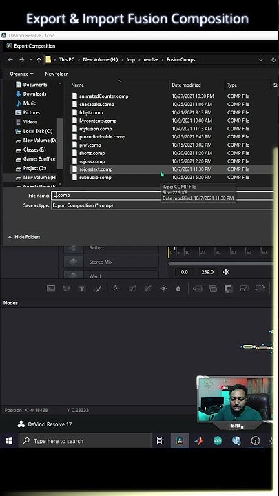 Export & Import Fusion Composition in DaVinci Resolve (Bangla) #shorts - YouTube