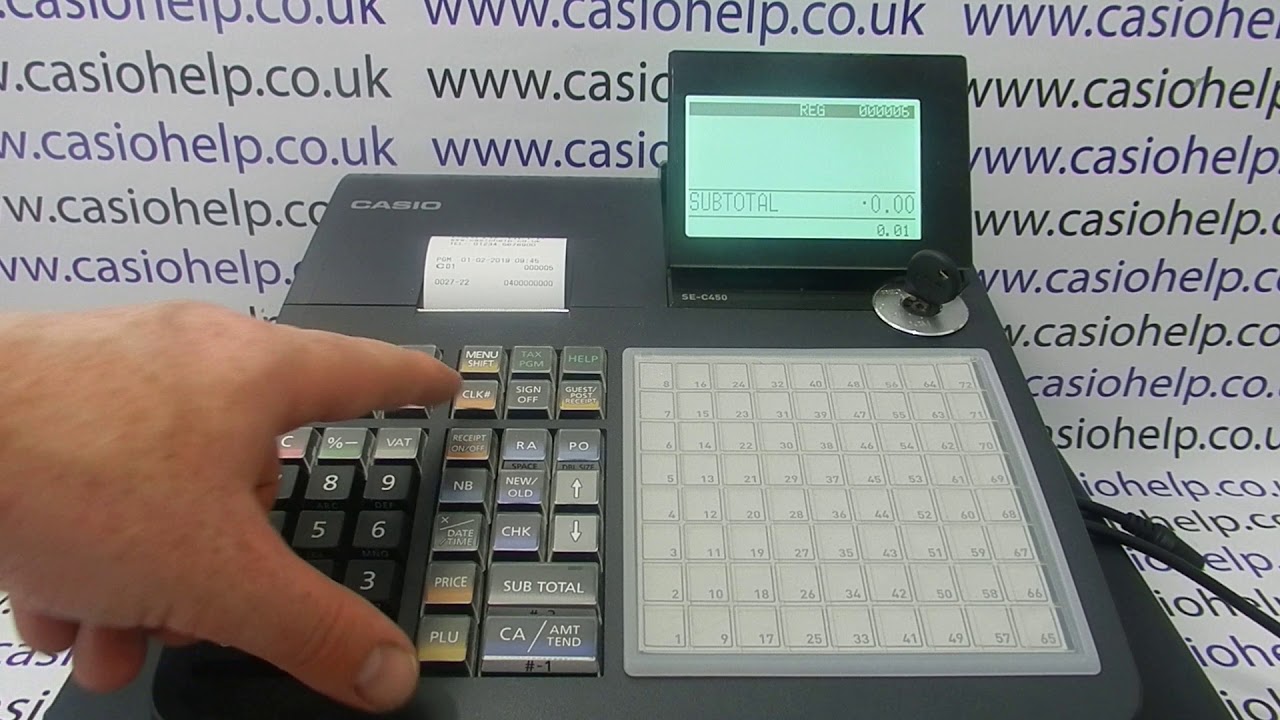 How To Activate Cashier Assignment Function On The Casio SE-C450 SEC450 ...