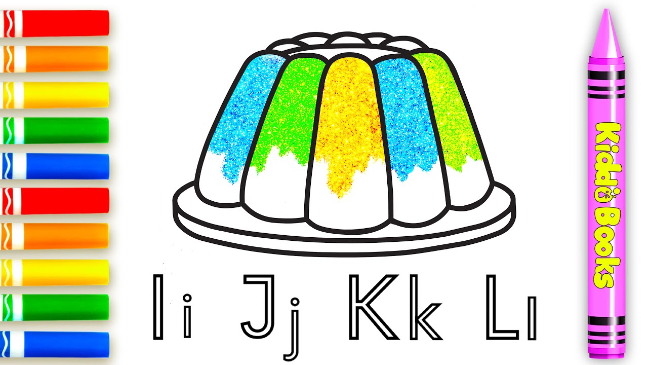 I, J, K, L Alphabet Drawing, Painting And Coloring for Kids & Toddlers ...
