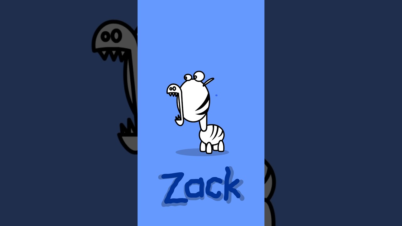 Zack the zebra is coming at ya! #animation #2d #contentcreator - YouTube