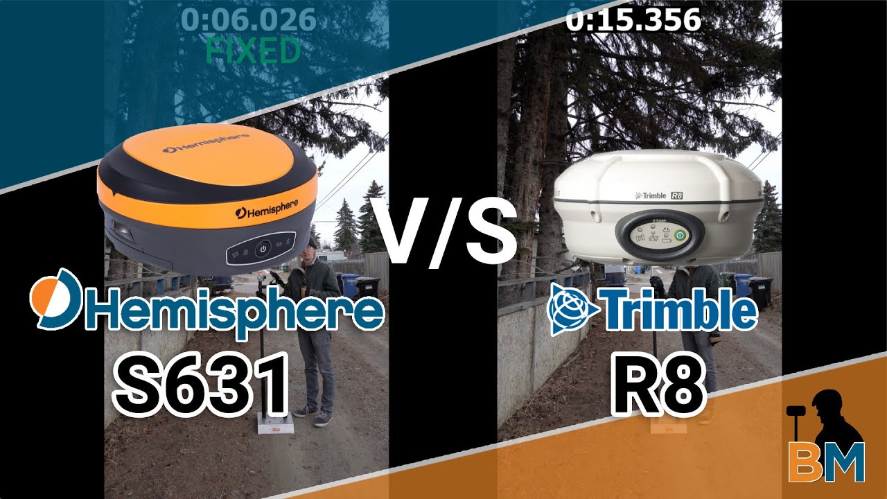Hemisphere S631: Head to Head with the Trimble R8 | Bench Mark - YouTube