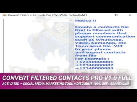 Convert Filtered Contacts Pro v1.0 Full Activated – Social Media Marketing Tool – Discount 100% OFF…