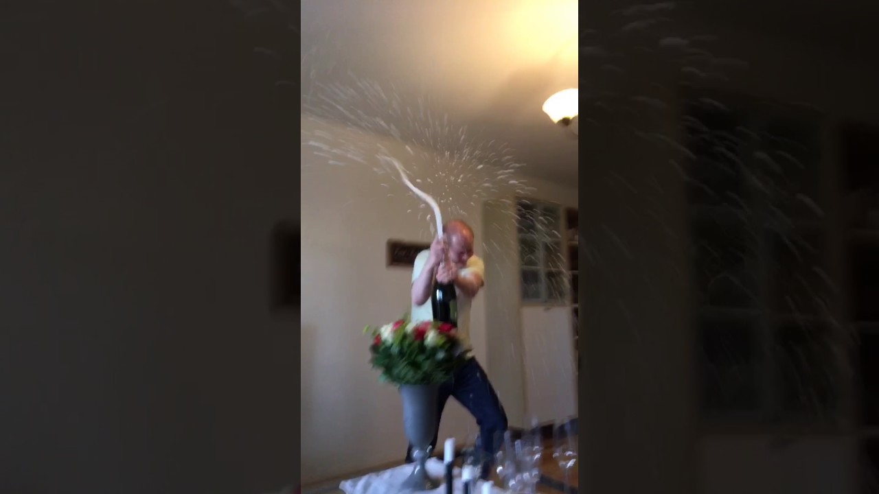 Champagne bottle opening FAIL Funniest and most hilarious moment NOT ...