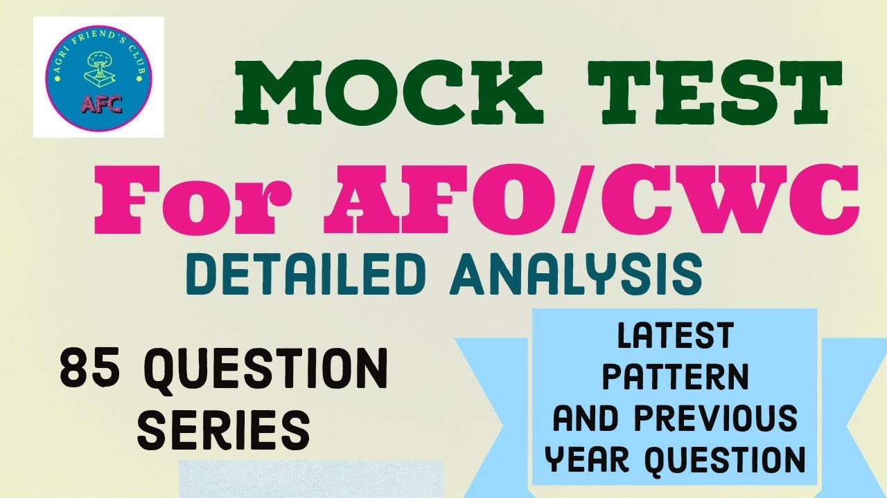 Mock Test for CWC EXAM #agriculture #exam #nabardgradeaexam #ibps #afo ...