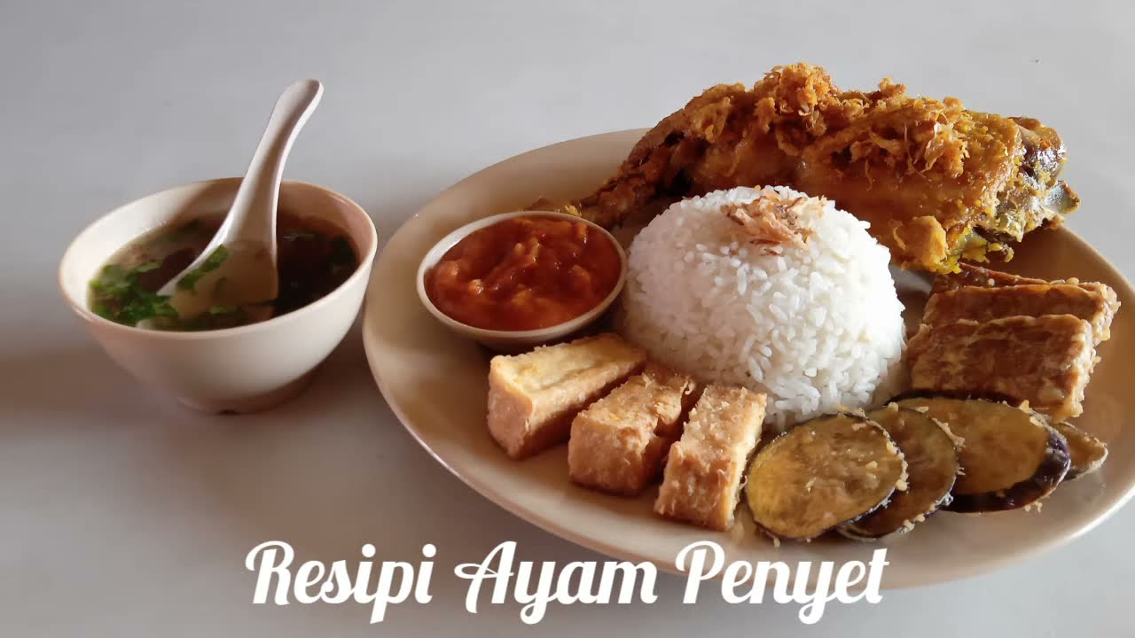 Nasi Ayam Penyet - YouTube