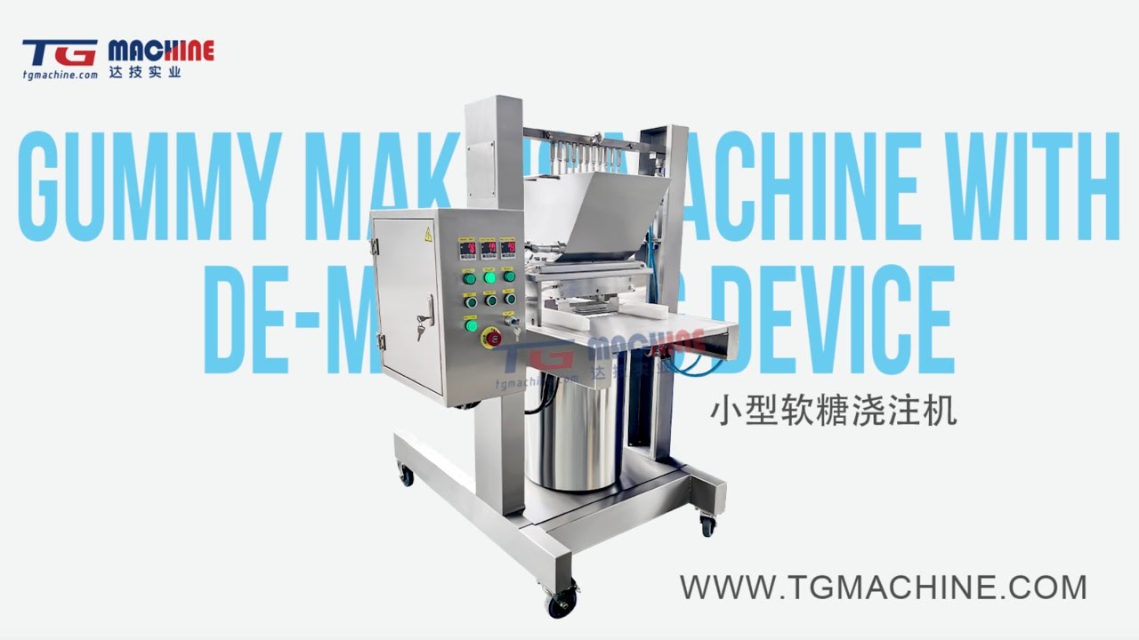 Small gummy depositor with demoulder jelly gummy candy making machine ...