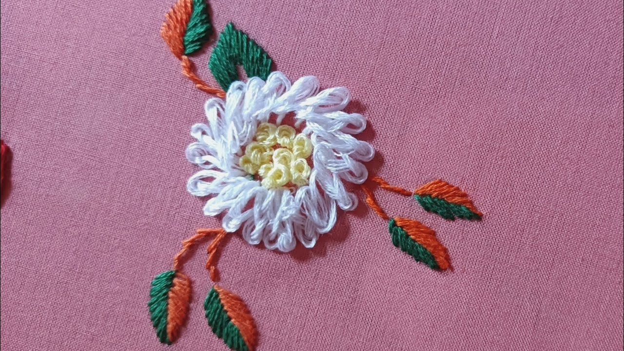 Super Easy Hand Embroidery Flowers Tutorial - YouTube
