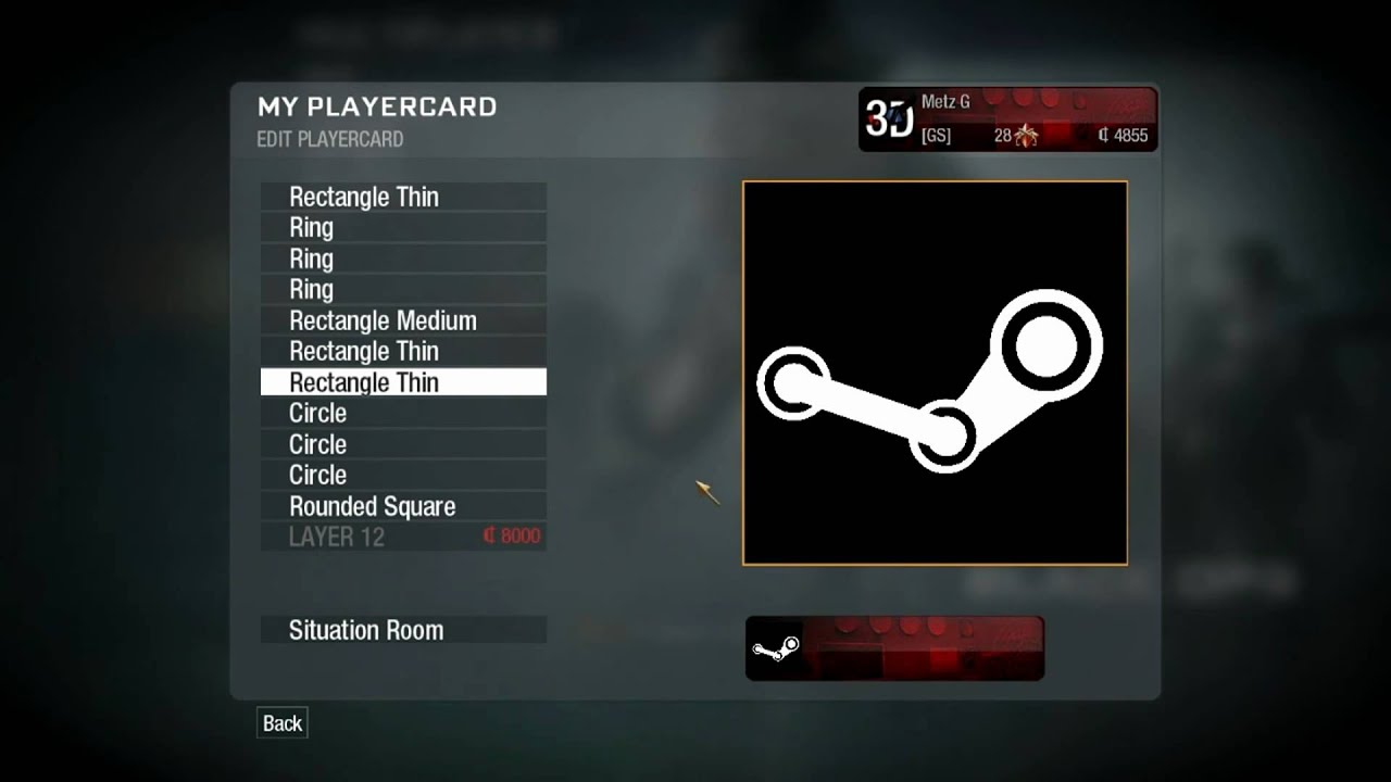 COD Black Ops Steam Logo emblem tutorial HD - YouTube