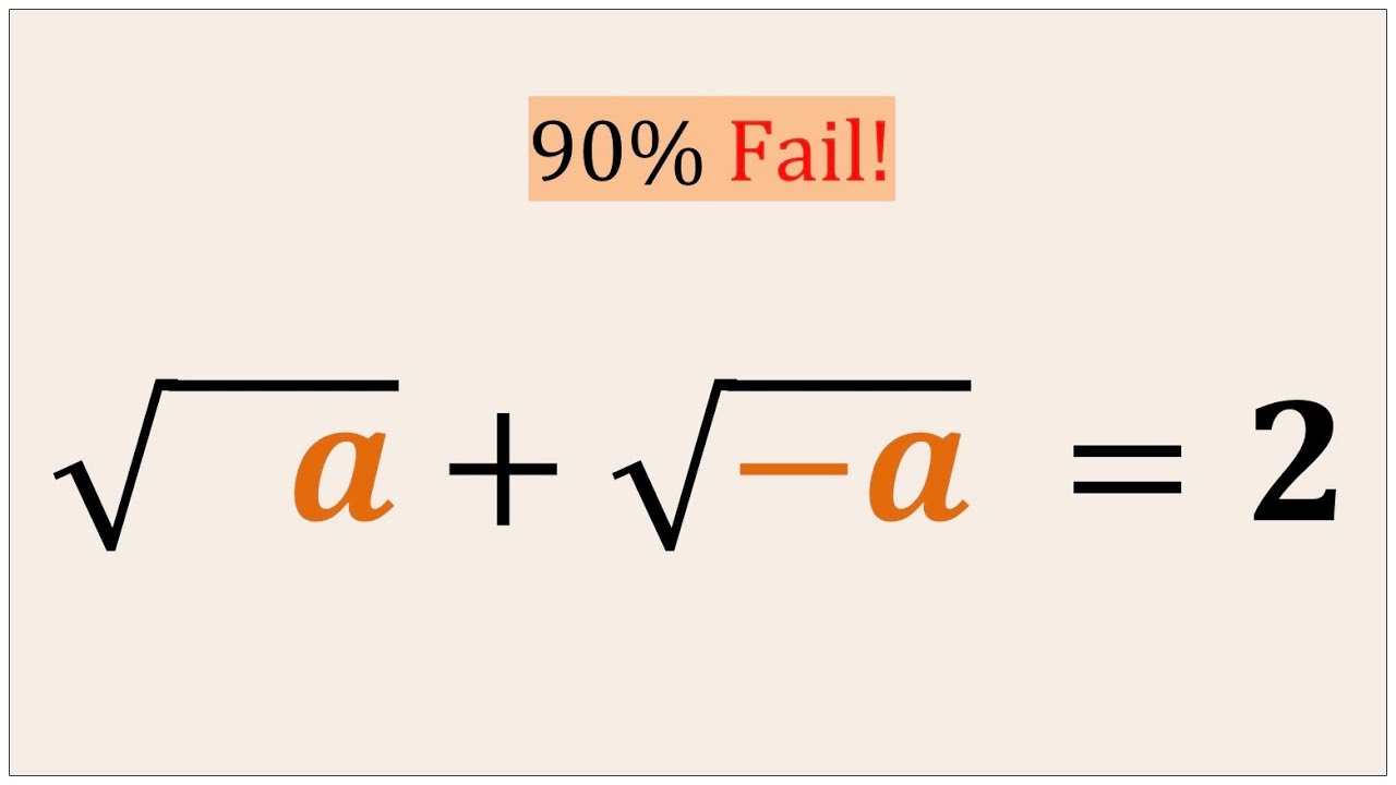 Only 10% manage to solve this equation in under 5 minutes! Complex ...