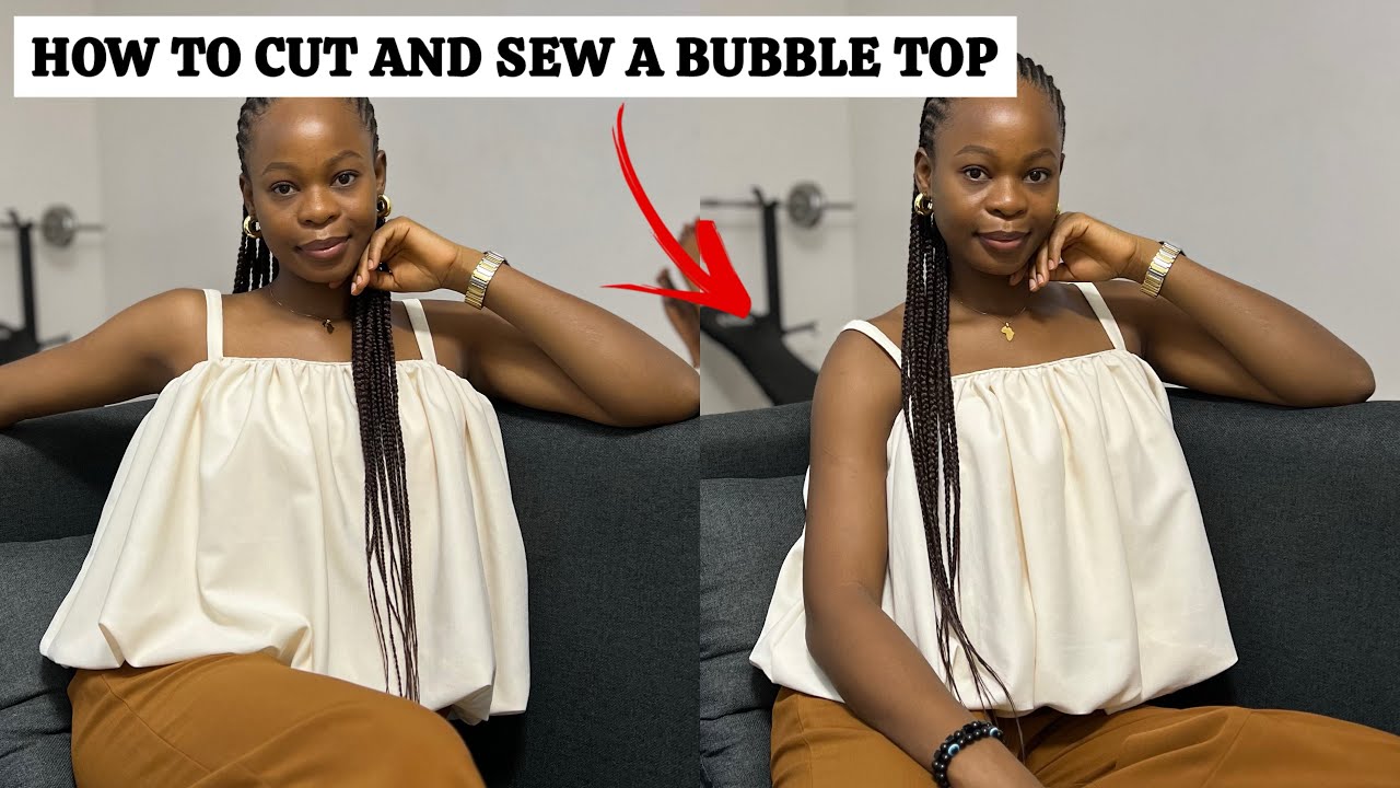 BUBBLE CROP TOP || Cutting and Sewing Tutorial || Beginners Friendly ...