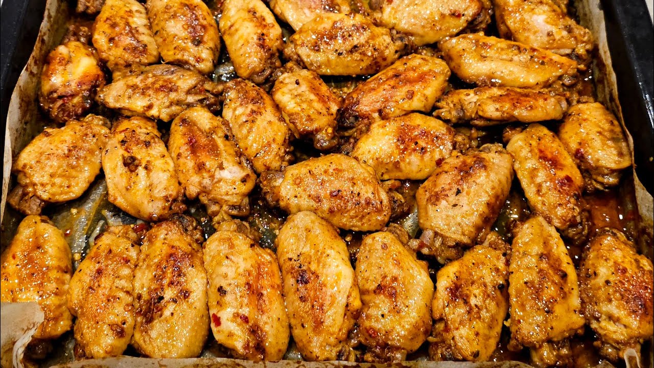 Chicken wings, very simple Oven Baked juicy chicken wings filled with ...