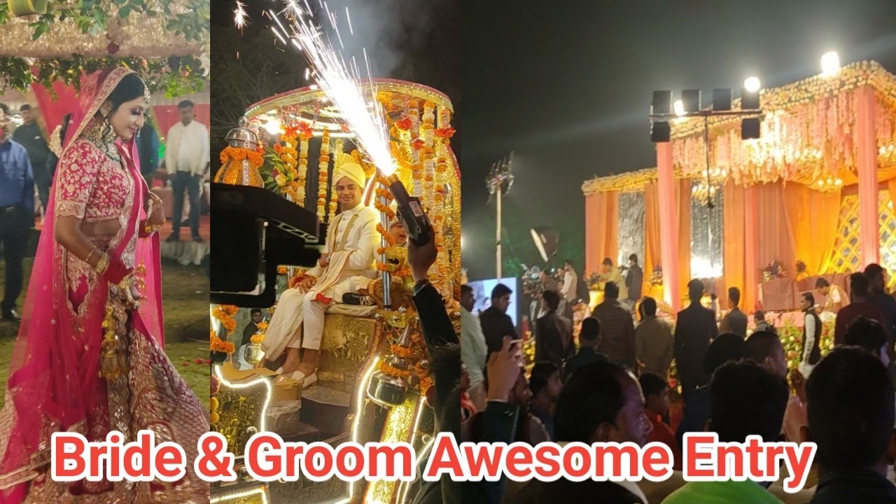 Bride & Groom Entry || Awesome Entry || Couple Entry || Wedding Ideas ...