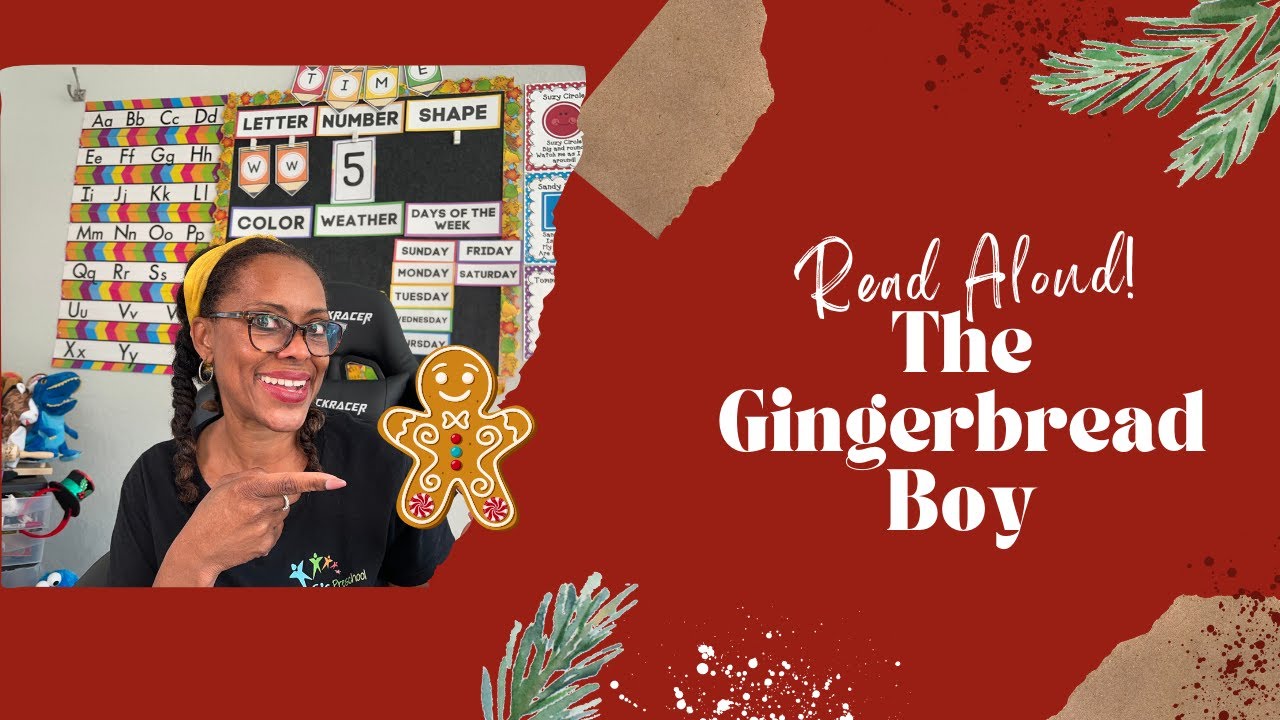 The Gingerbread Boy - Kids Book Read Along- Preschool Learning with Ms ...