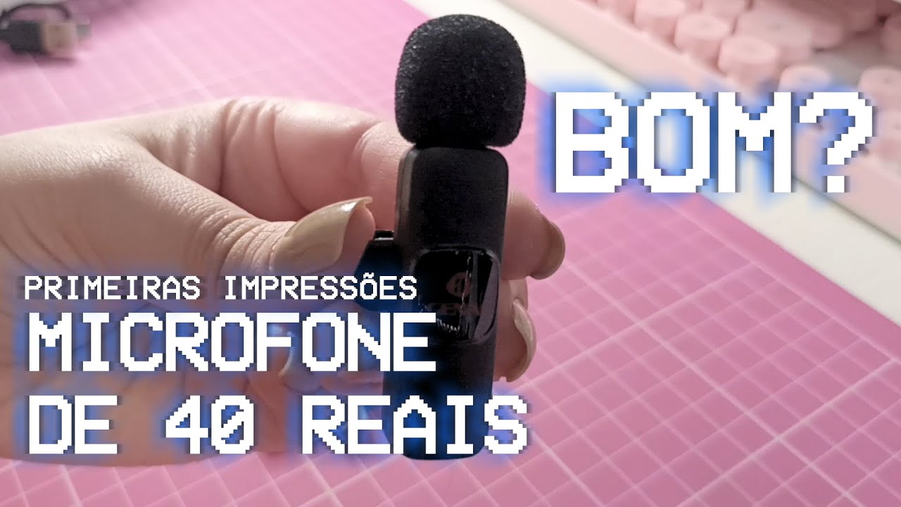 Microfone barato para vlogs e youtubers iniciantes - unboxing e review ...
