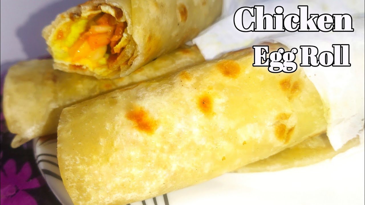 Chicken with egg roll | egg roll | chicken roll | Kolkata street food ...