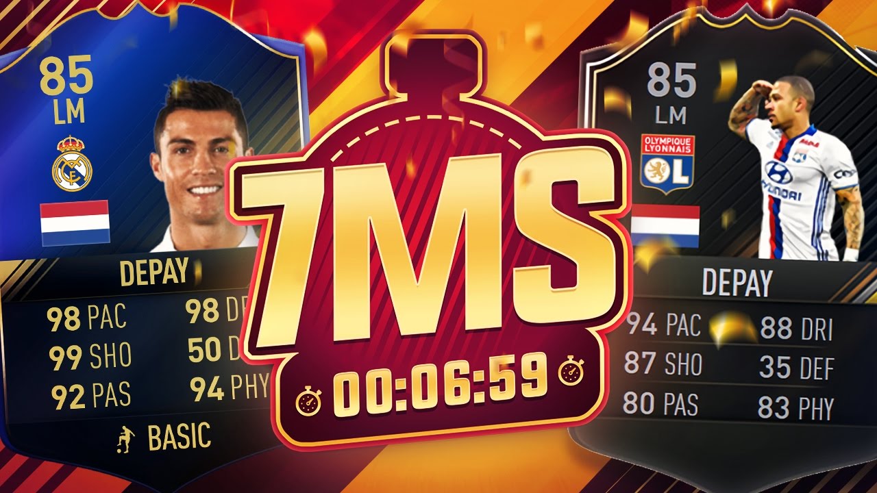 INSANE INFORM 85 DEPAY 7 MINUTE SQUAD BUILDER VS CAPGUN - FIFA 17 ...