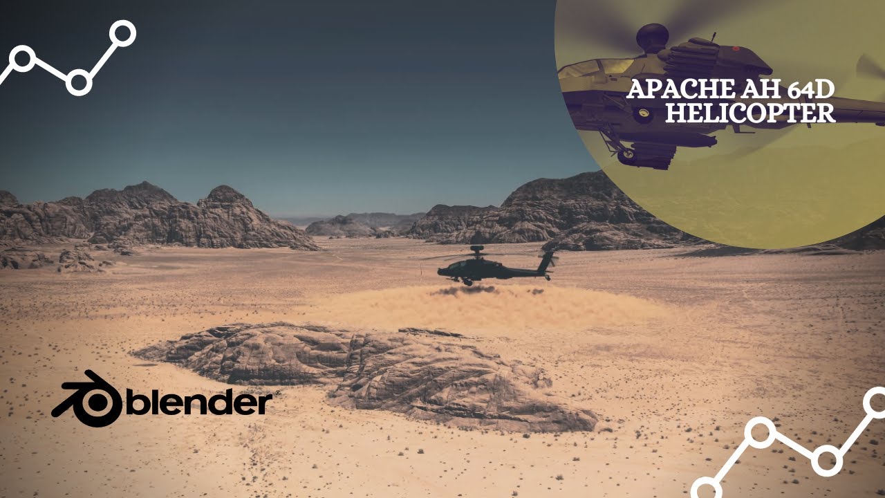 Apache Ah-64D War helicopter cgi [made with blender 3d w/breakdown ...