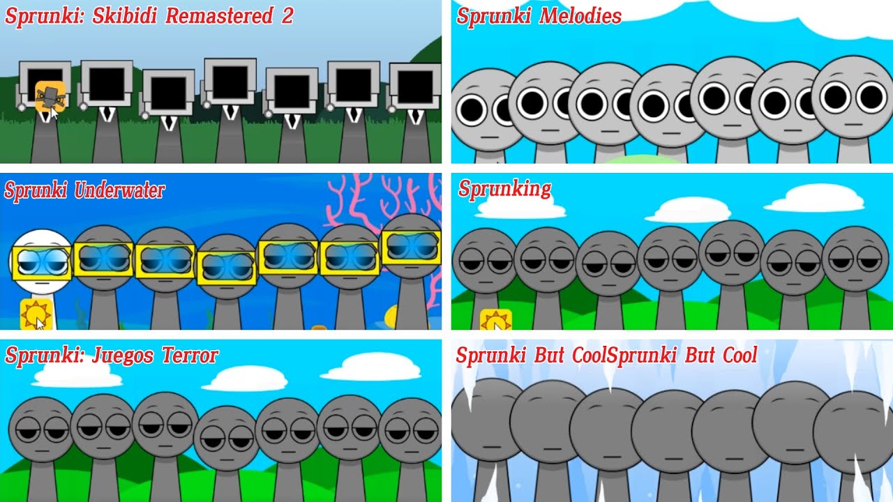Mix all together Sprunki: Skibidi Remastered 2 vs Sprunki Melodies vs ...