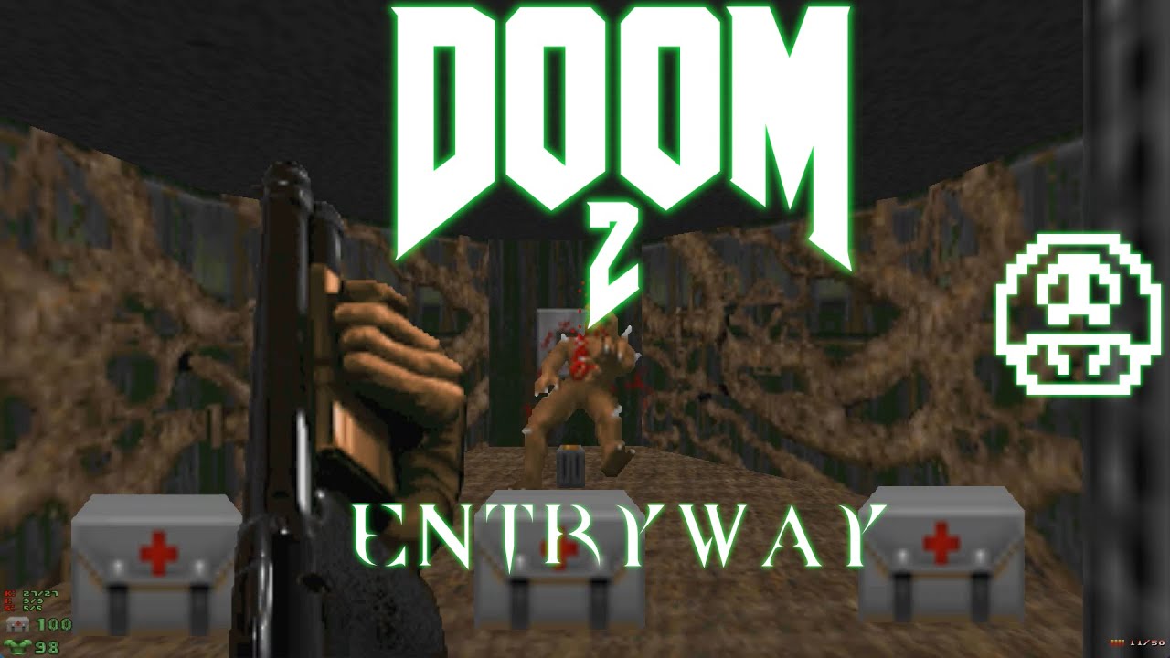 Doom 2 Lvl 1 Entryway - 100% by SpectroxRb - YouTube