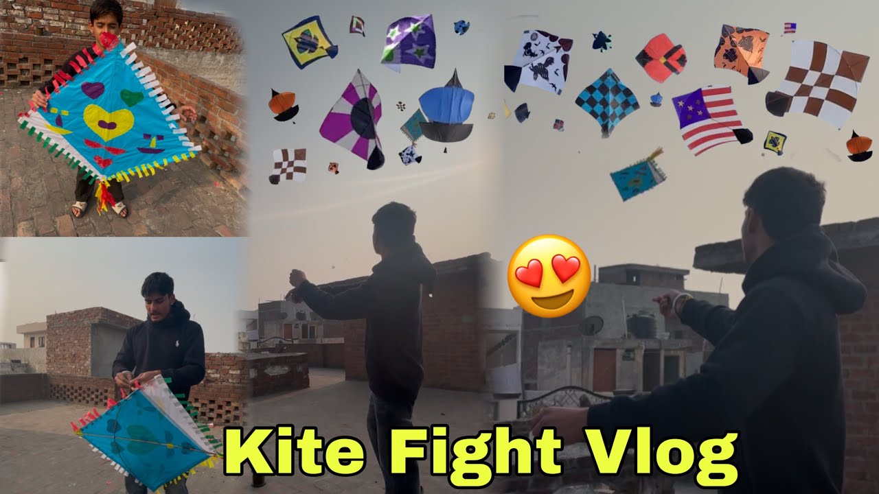 Homemade Pakistani Kite 😱😍 | Kite Flying in Punjab ️ | Patangbazi ...