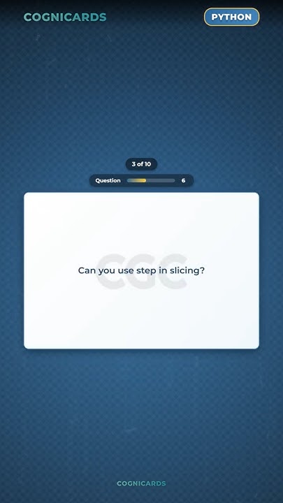 Python String Slicing & Indexing ️ | Accessing & Modifying Strings (Flashcards) - YouTube