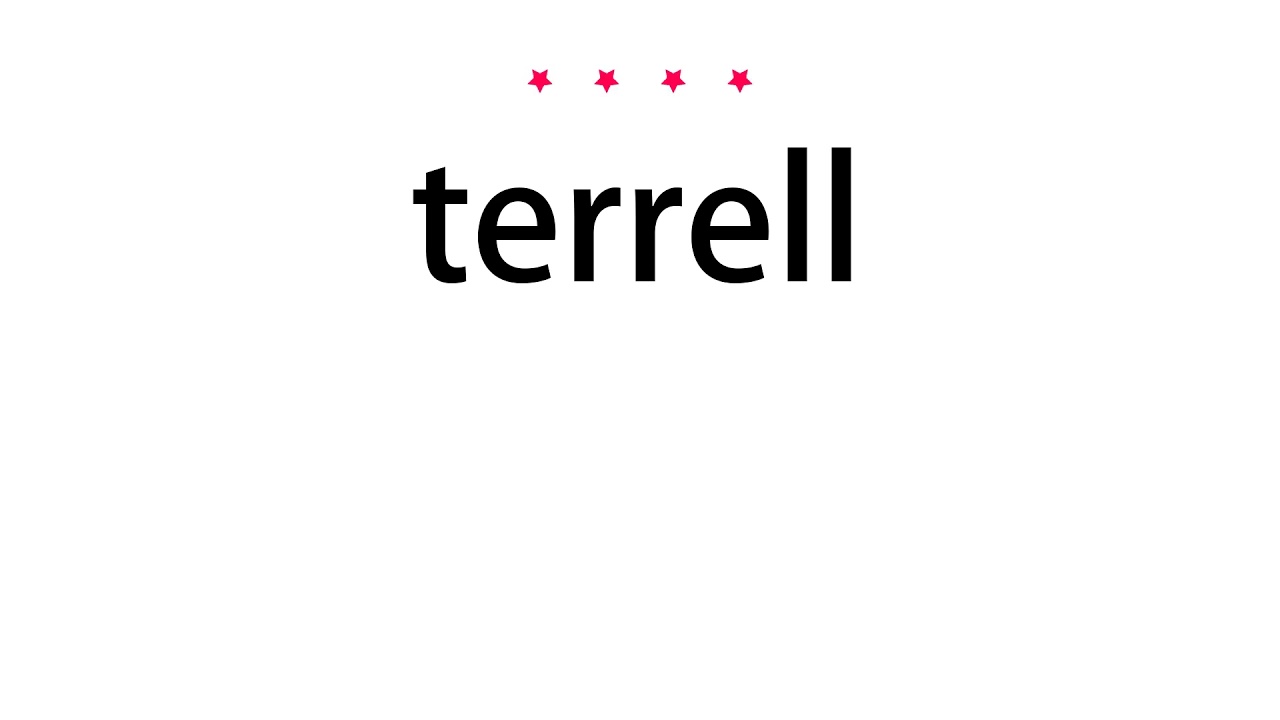 How to pronounce terrell - Vocab Today - YouTube