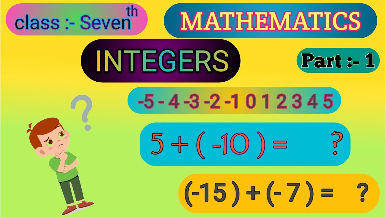 Class 7,maths INTEGERS - YouTube