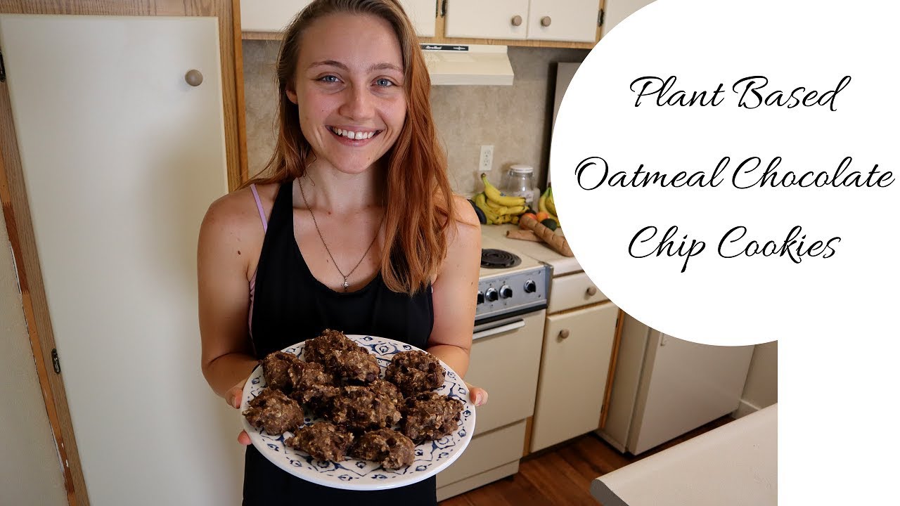 Plant-Based Oatmeal Chocolate Chip Cookies I WFPB Edition - YouTube