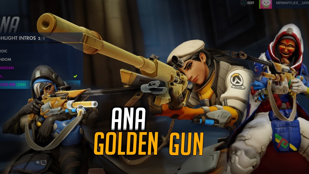 Ana's Golden gun, All Skins Emotes And Victory Poses : Overwatch ...