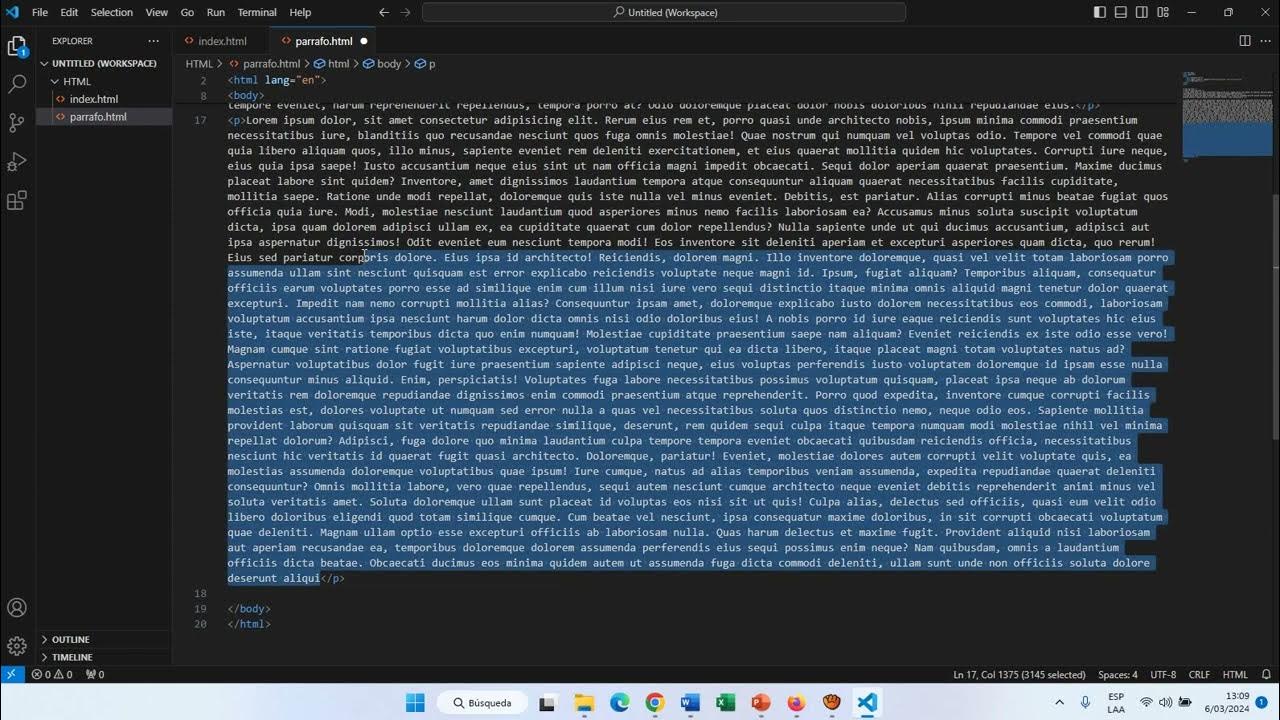 HTML-CSS-JS: CLASE 2 ETIQUETA PARRAFOS - YouTube