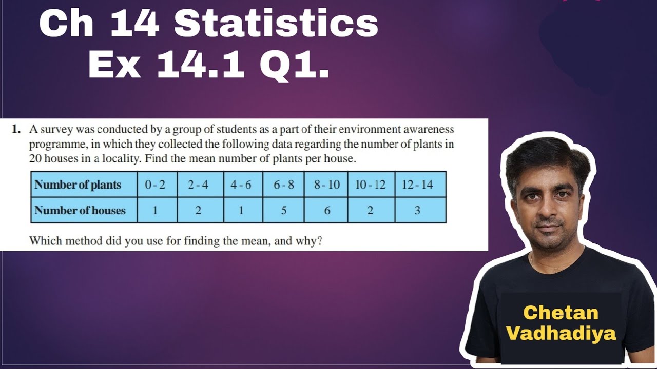 Mean by direct method ll Ex 14.1 Q1, chapter 14 statistics CBSE Class ...