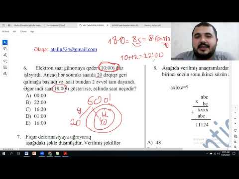 Yeni tip elektron saat məsələsi- Düsturlu sadə izah Atalin Əhmədov ( #vergi #məntiq )