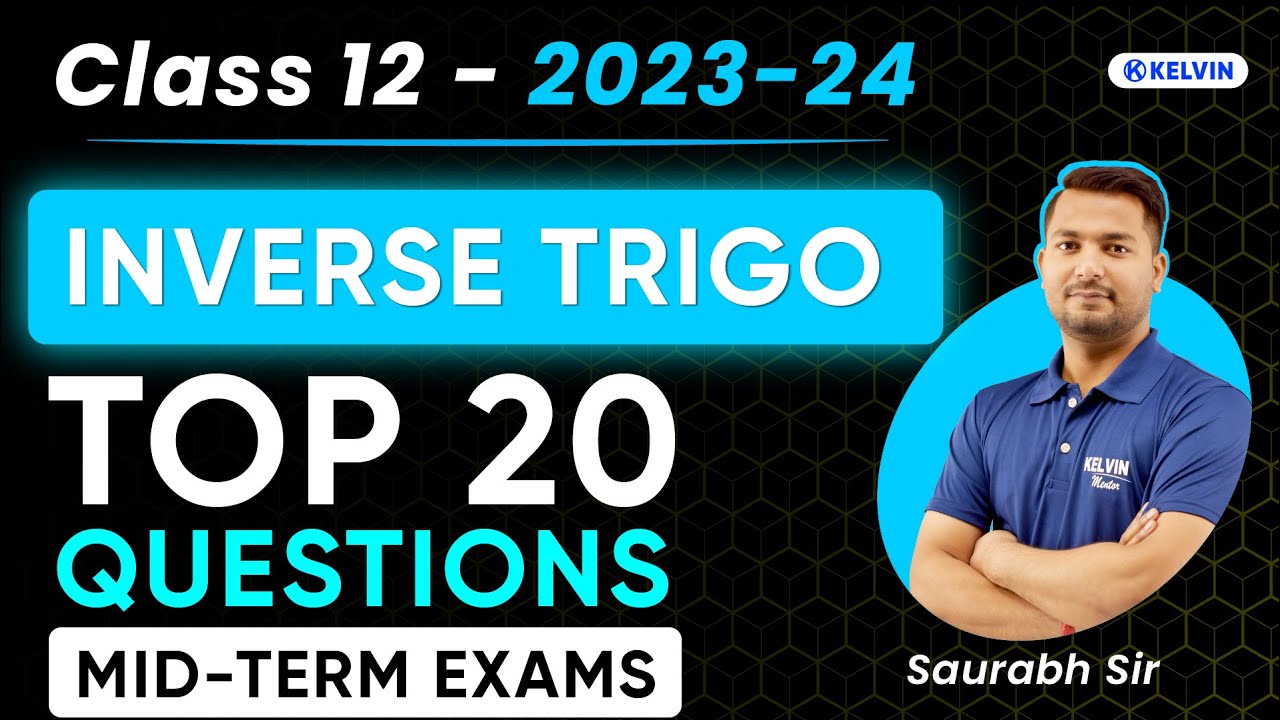 Class 12 Maths | Inverse Trigonometry Most Important Questions | 2023 ...