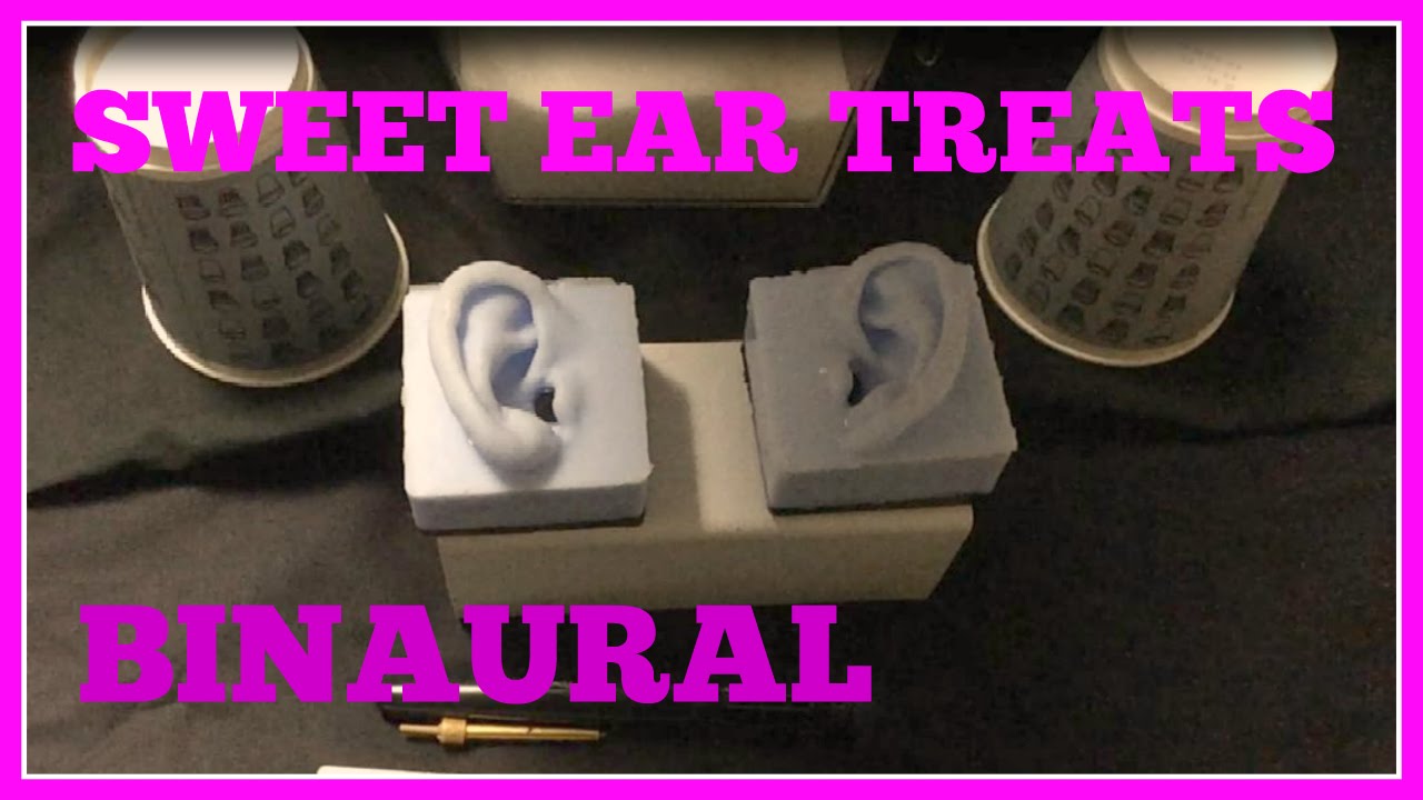 ASMR BINAURAL SUGAR EAR CUPS TREAT FOR TINGLES - YouTube