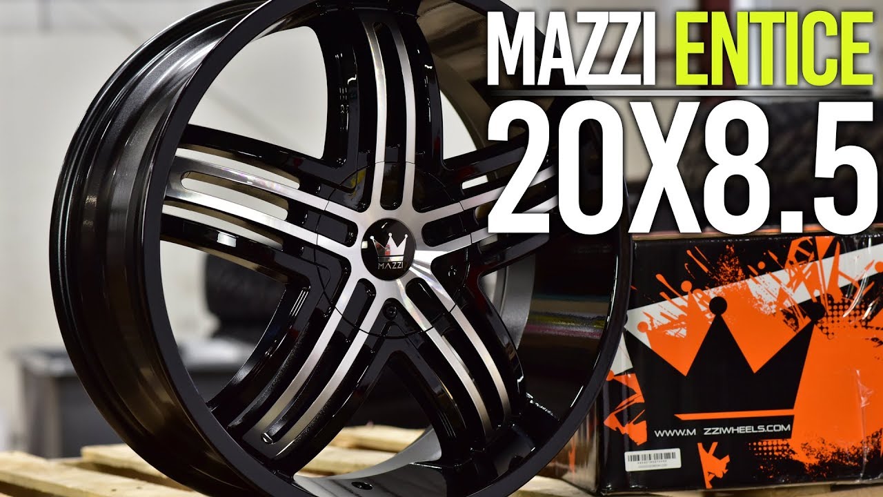 MAZZI 368B ENTICE: GLOSS BLACK WITH MACHINED FACE, 20x8.5 - YouTube