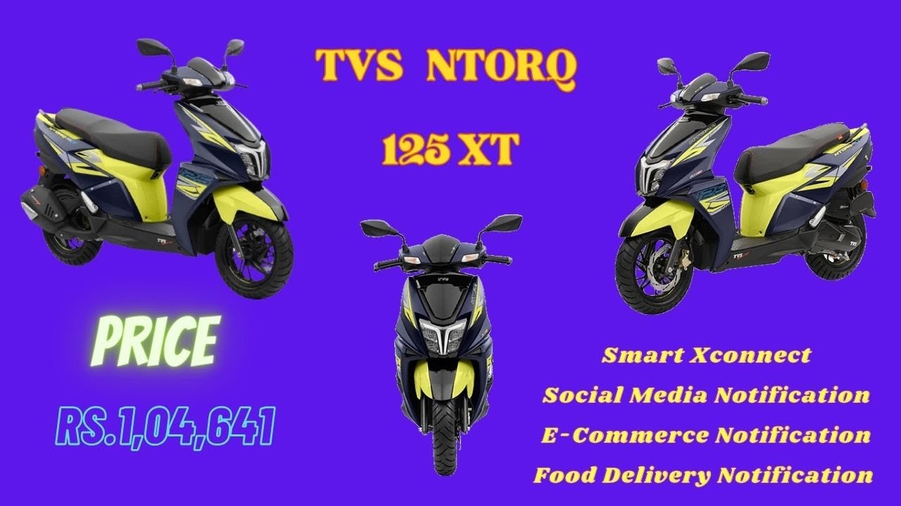 TVS NTORQ 125 XT Latest SMART Scooty Lemon Yellow Full Specifications ...