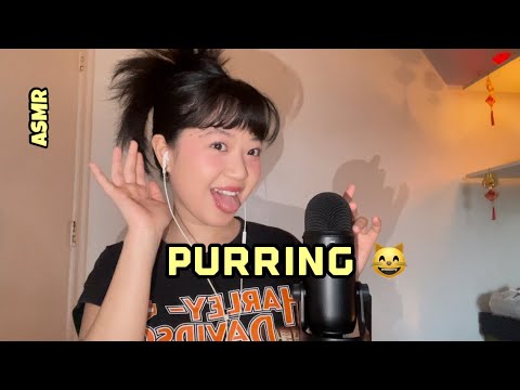ASMR | Purring🐱w/ Mouth Sounds + Hand Movements - YouTube