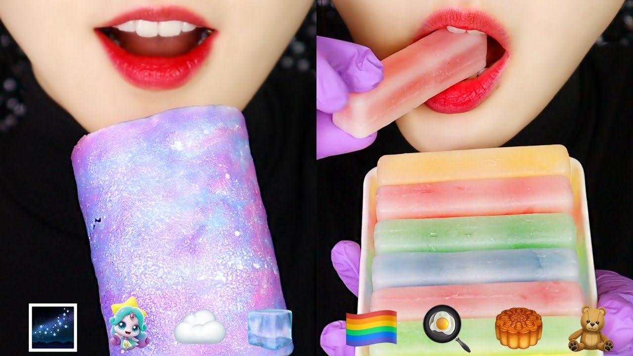 XYLITOL MARSHMALLOW ASMR RAINBOW WAX CANDY ASMR FREEZE-DRIED JELLY ASMR ...