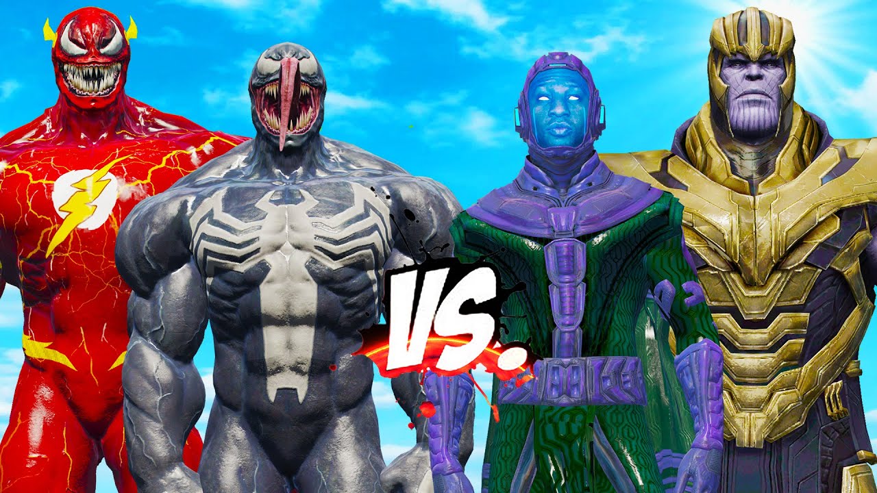 THANOS & KANG THE CONQUEROR VS VENOM & VENOM FLASH - EPIC SUPERHEROES ...