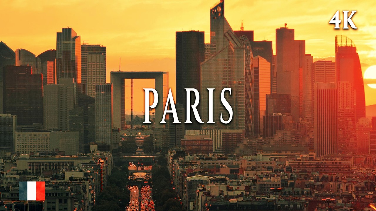 Paris, France From Above at Golden Hour in 4K (2026) - YouTube