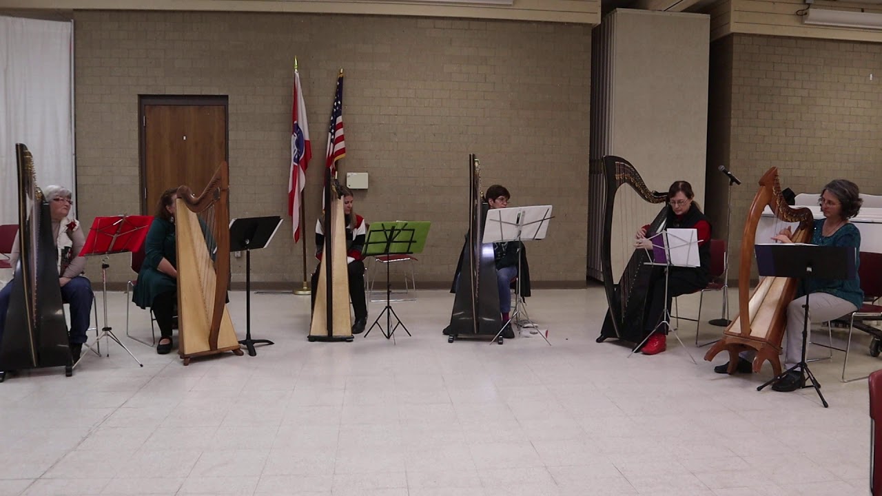 Suzanne Shields and Ann Reddy performing a Christmas Canon (harp duet ...