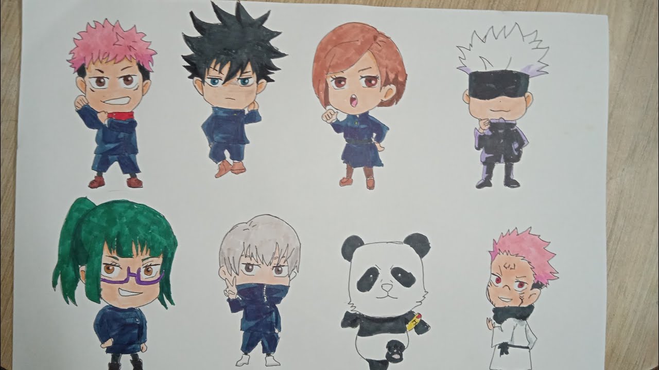How to Draw Chibi Jujutsu Kaisen Characters : Chibi - YouTube