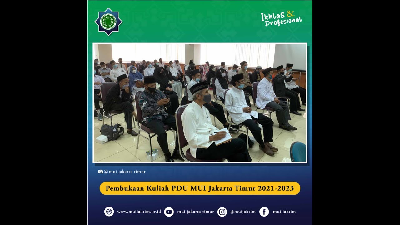 KULIAH PDU MUI KOTA ADMINISTRASI JAKARTA TIMUR - YouTube