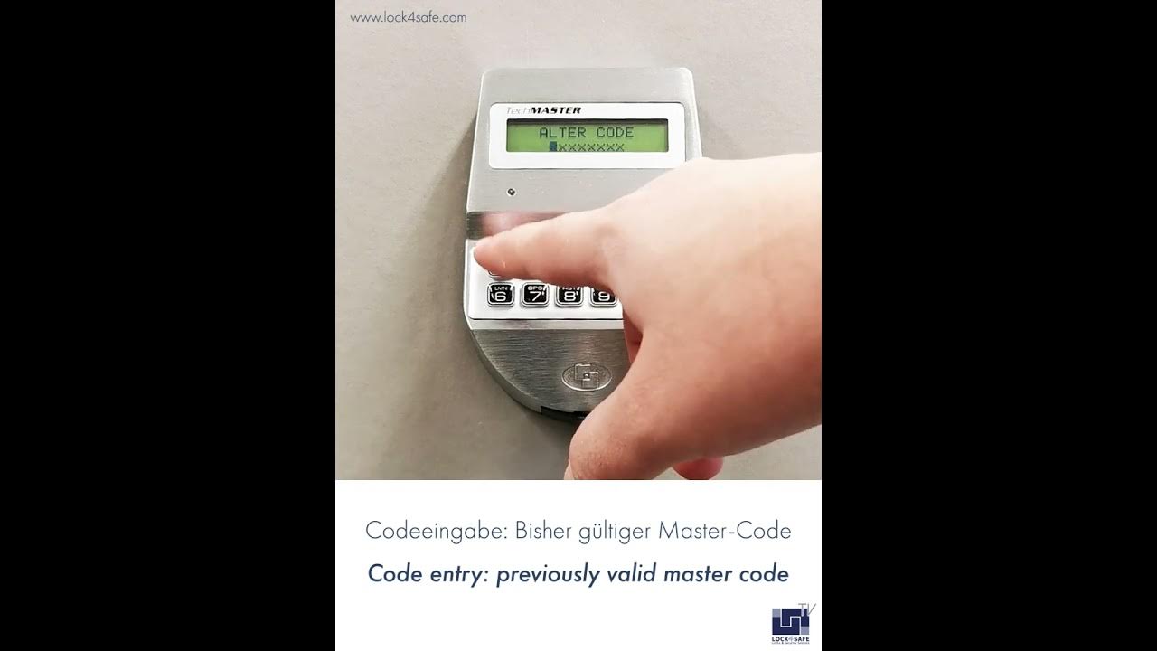 Tecnosicurezza TechMaster: Master-Code ändern – Change master code – by ...