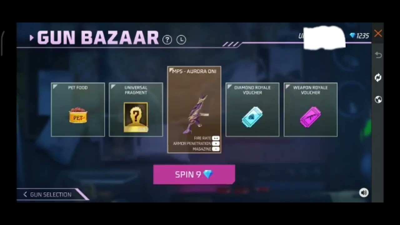 SPIN SKIN M1887 - RAPPER UNDERWORLD| GUN BAZAAR FF |SERVER SINGAPORE ...