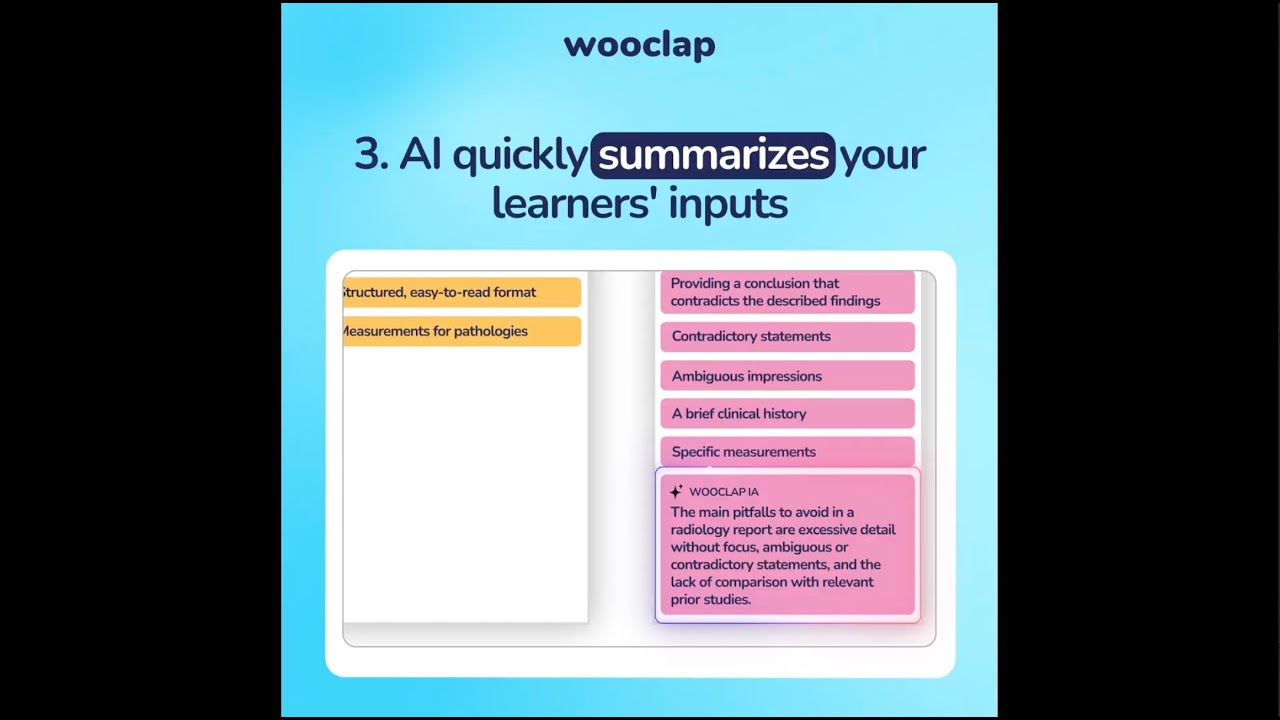 Meet "The summarizer” - Wooclap's AI agents - YouTube