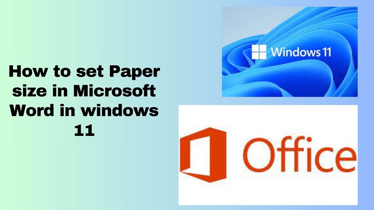 How to set Paper size in Microsoft Word in windows 11 - YouTube